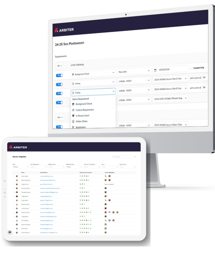 Coach and Official Eligibility - Arbiter