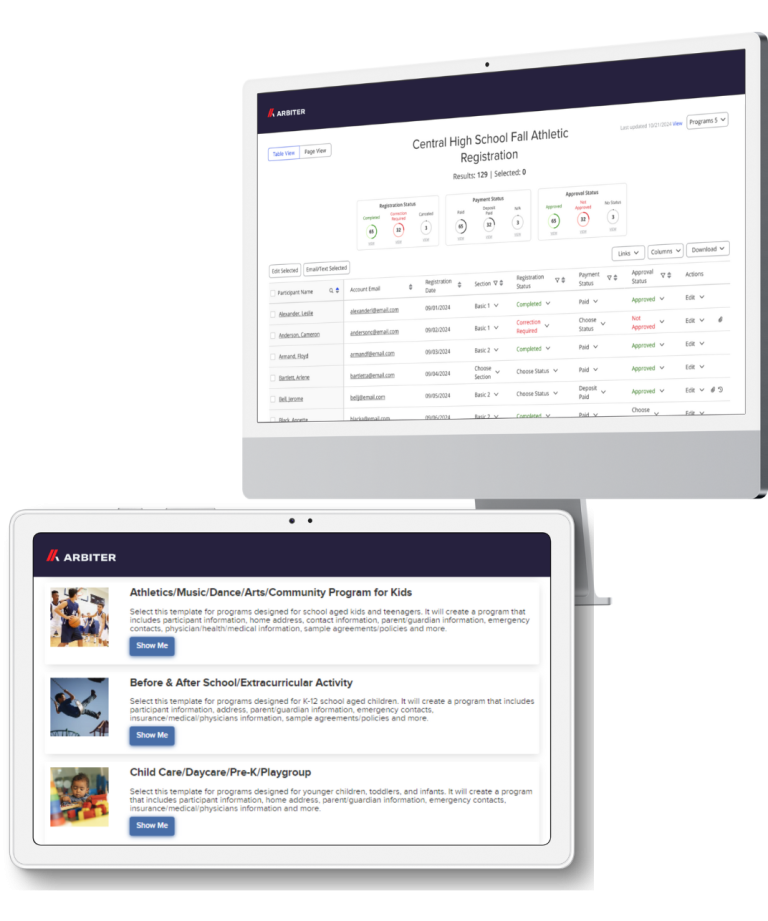 Student Registration Software | Arbiter Registration for Schools ...
